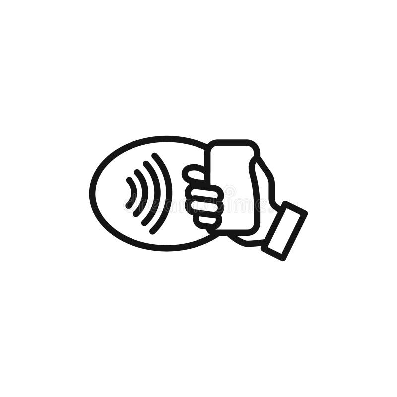 NFC Wireless Payment Logo Sign Vector Outline Stock Illustration ...