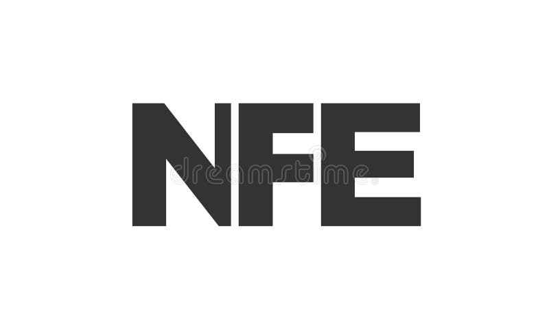NFE Logo Design Template with Strong and Modern Bold Text. Initial ...
