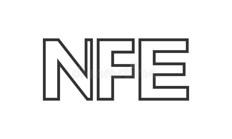 NFE Logo Design Template with Strong and Modern Bold Text. Initial ...