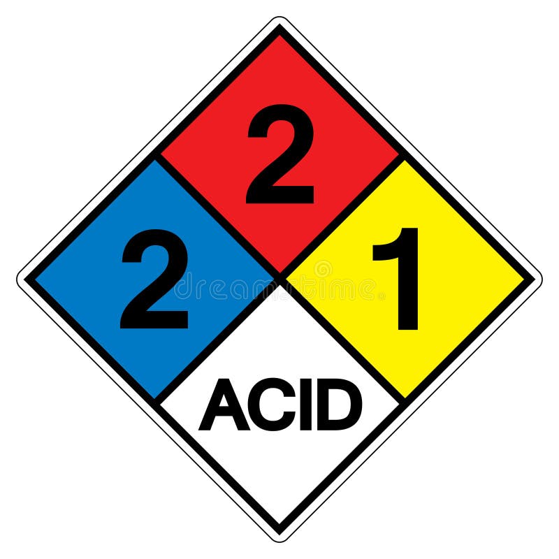 NFPA Diamond 704 4-3-4 ACID Symbol Sign, Vector Illustration, Isolate ...