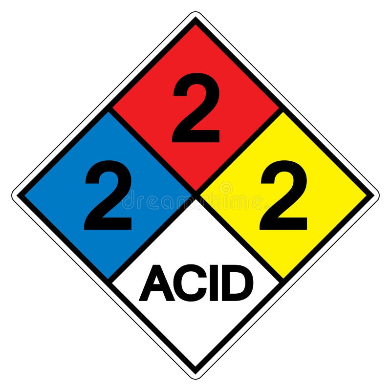 NFPA Diamond 704 4-1-1 ACID Symbol Sign, Vector Illustration, Isolate ...