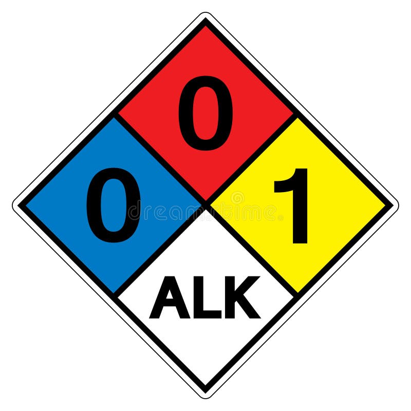 NFPA Diamond 704 2-4-3 ALK Symbol Sign, Vector Illustration, Isolate on ...