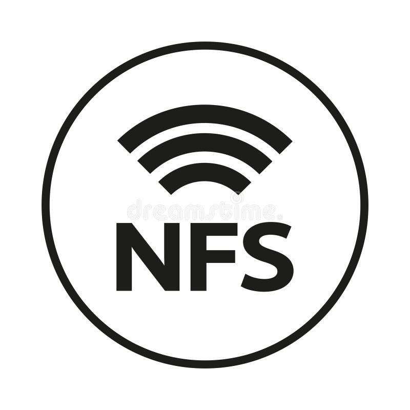 NFS Icon. Wireless Signal Symbol. Network Connection Graphic. Vector ...