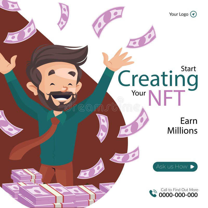 Banner Design of Start Creating Your NFT Stock Vector - Illustration of ...