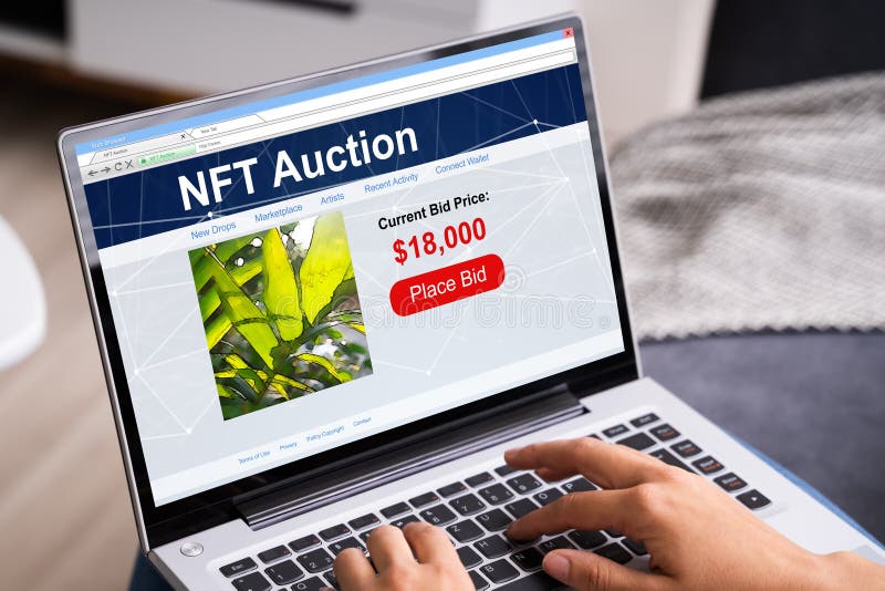 NFT Art Auction stock photo. Image of bidding, internet - 228344442