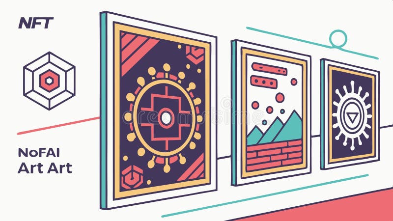 NFT Art Frames, Digital Collectible Design Vector Design Generative AI ...