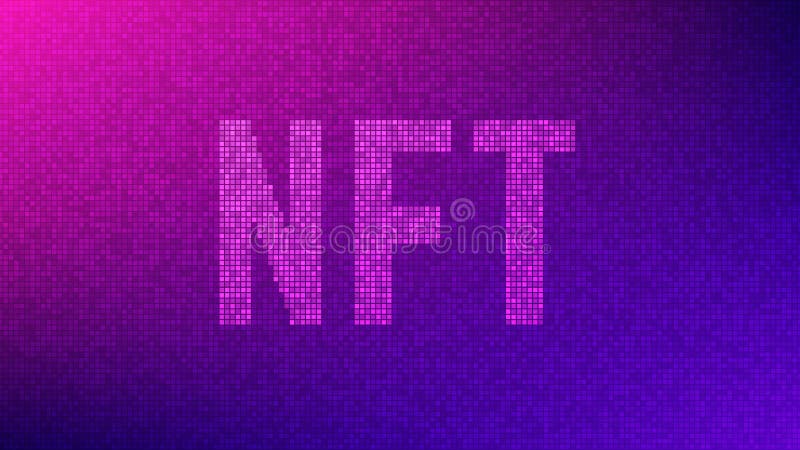 NFT Background. Digital Technology Concept Stock Vector - Illustration ...