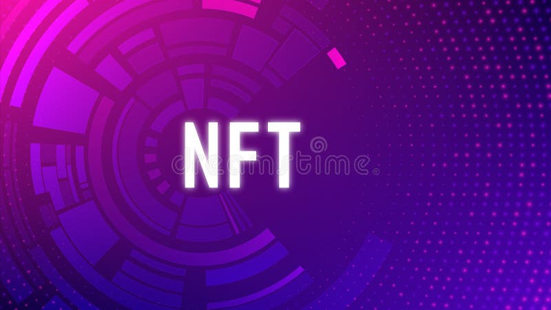 NFT Background. Digital Technology Concept Stock Vector - Illustration ...