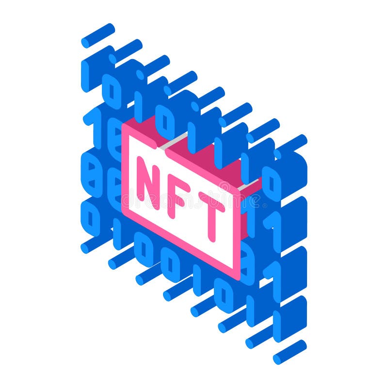 Nft Code Isometric Icon Vector Illustration Stock Vector Illustration