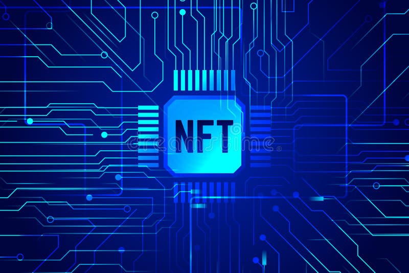 NFT Non-fungible Token Crypto Abstract Background Stock Vector ...