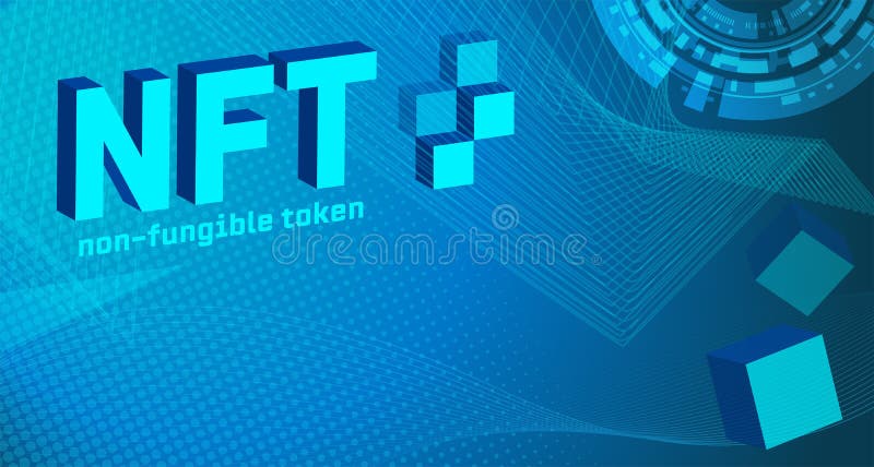 NFT Non-fungible Token Crypto Abstract Background Stock Vector ...