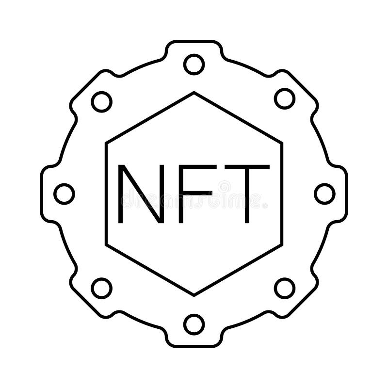 NFT,Non-fungible Token with Frame Art Icon Vector Graphic Stock Vector ...