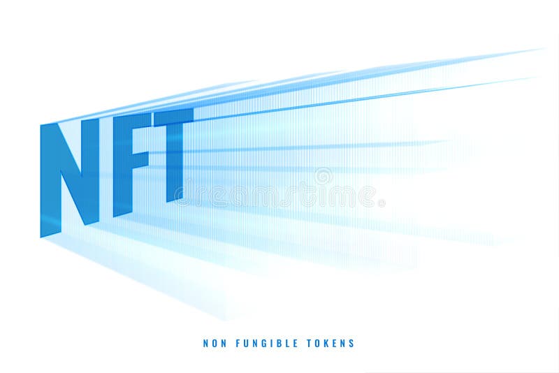 NFT Poster Background with Blue Rays Stock Vector - Illustration of ...