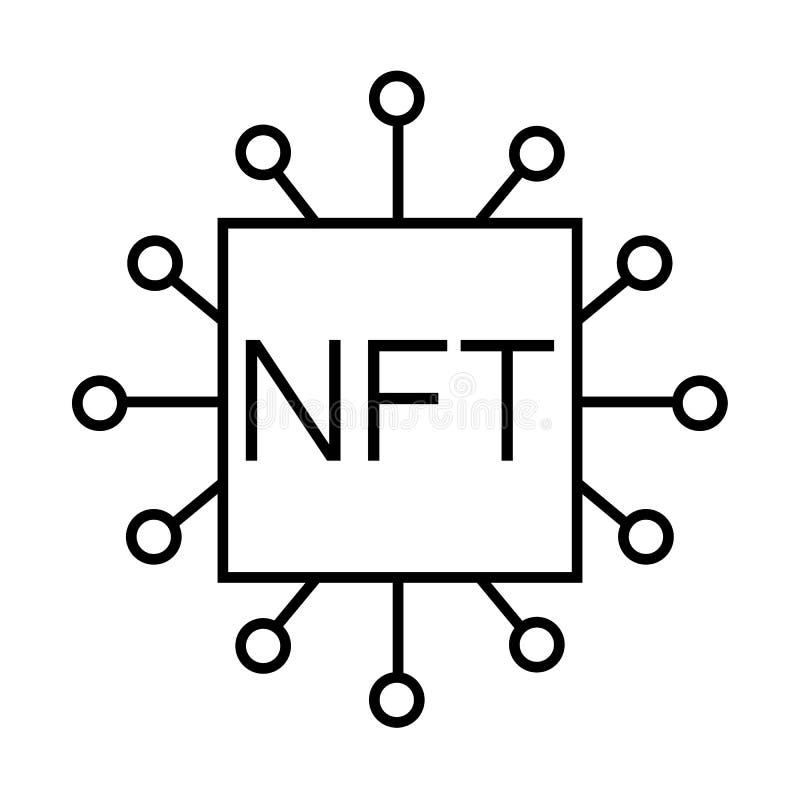 NFT Technology Line Icon. Crypto Icon or Logo Symbol Vector ...