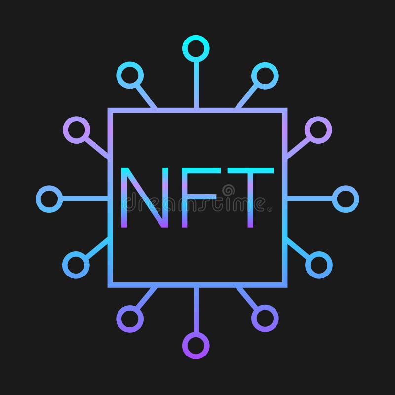 NFT Technology Line Icon. Crypto Icon or Logo Symbol Vector ...