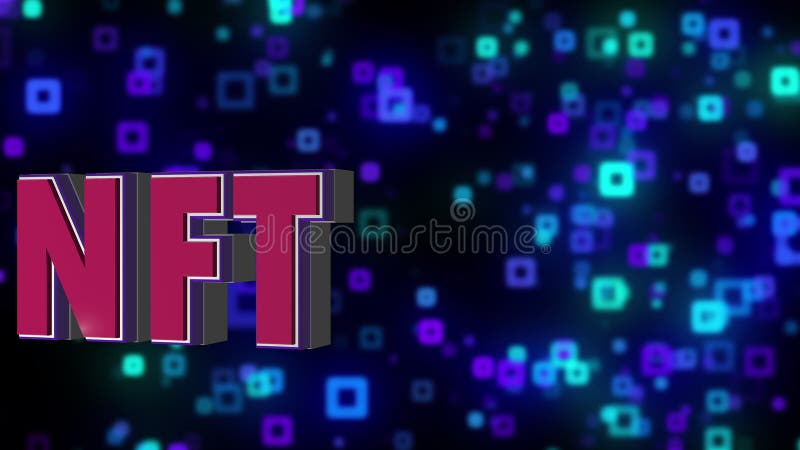 NFT text stock illustration. Illustration of digital - 248997545