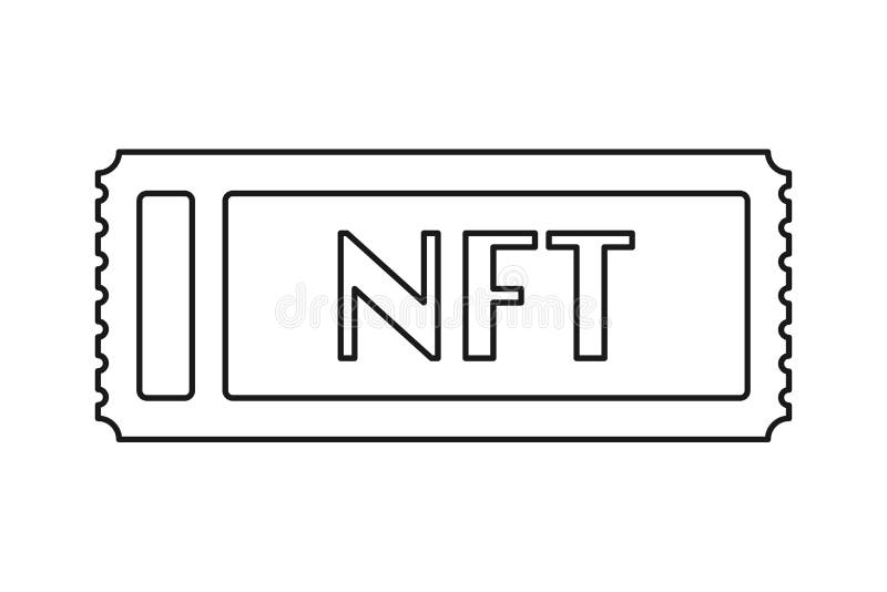 NFT Ticket Vector Icon stock vector. Illustration of symbol - 235465522