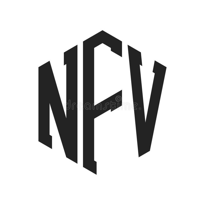 NFV Logo Design. Initial Letter NFV Monogram Logo Using Hexagon Shape ...