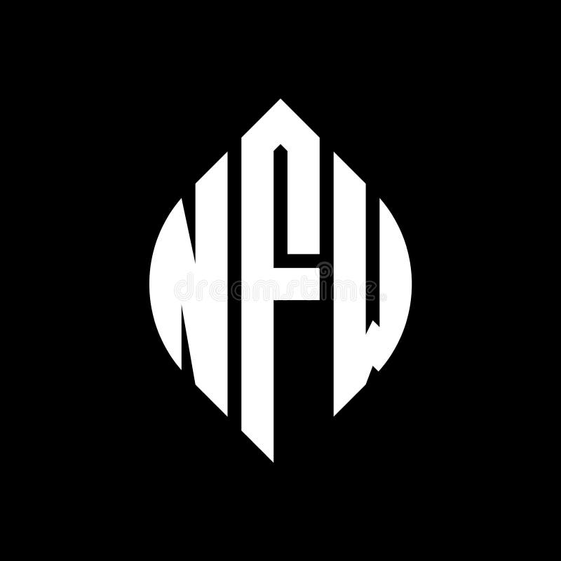 NFW Circle Letter Logo Design with Circle and Ellipse Shape. NFW ...