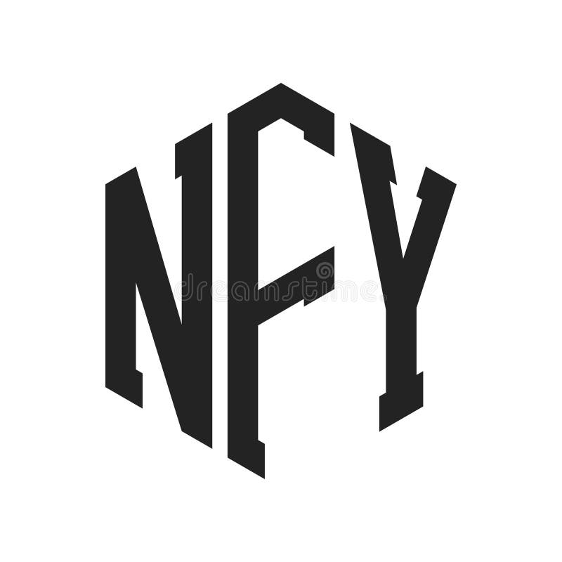 NFY Logo Design. Initial Letter NFY Monogram Logo Using Hexagon Shape Stock Illustration ...