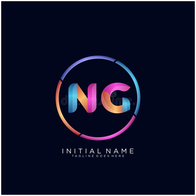 NG Letter Logo Icon Design Template Elements Stock Vector ...