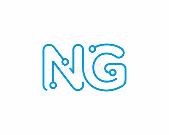NG Letters, Electronic Circuit, Technology Logo Design Vector 001 Stock ...