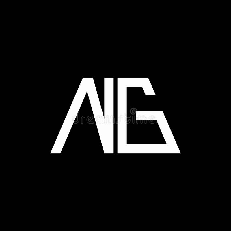 NG Logo Abstract Monogram Isolated on Black Background Stock Vector ...
