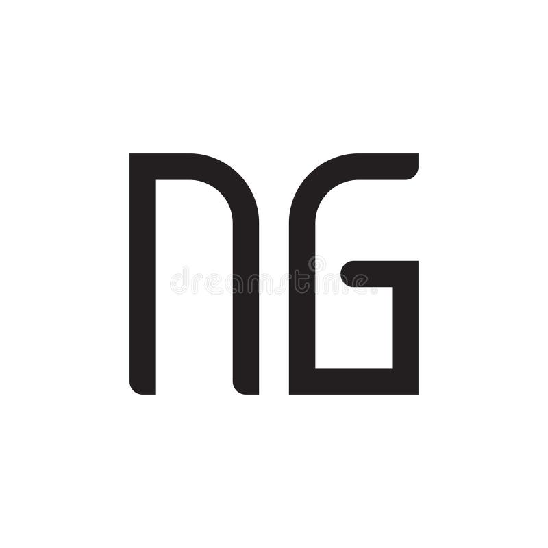 Ng Pictogram Beginlettervectorlogo Vector Illustratie - Illustration of ...