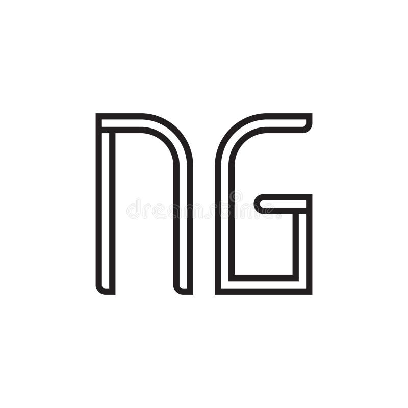 Ng Pictogram Beginlettervectorlogo Vector Illustratie - Illustration of ...