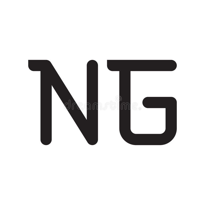 Ng Pictogram Beginlettervectorlogo Vector Illustratie - Illustration of ...