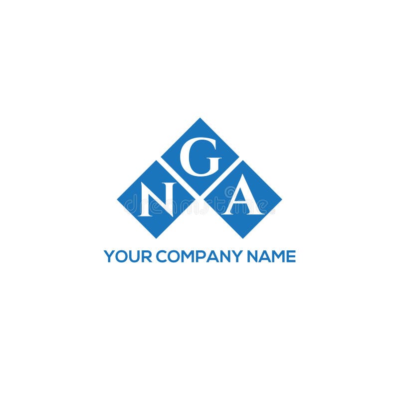 NGA Letter Logo Design on WHITE Background. NGA Creative Initials ...