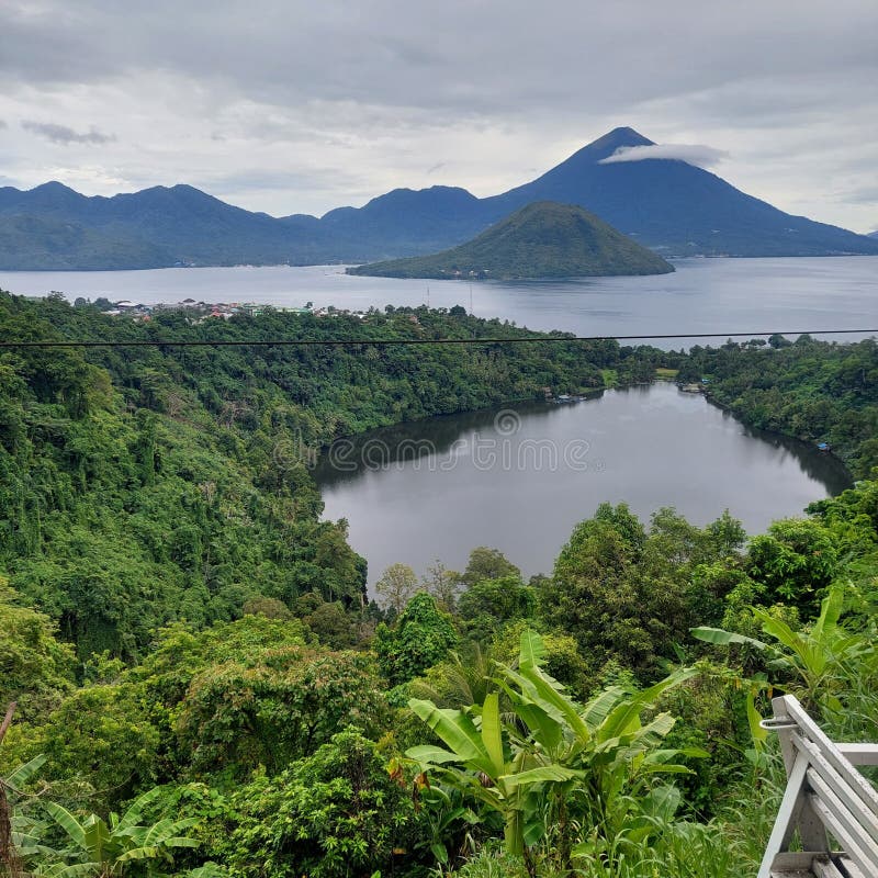 Ngade Lake in Ternate North Maluku Indonesia Stock Photo - Image of ...
