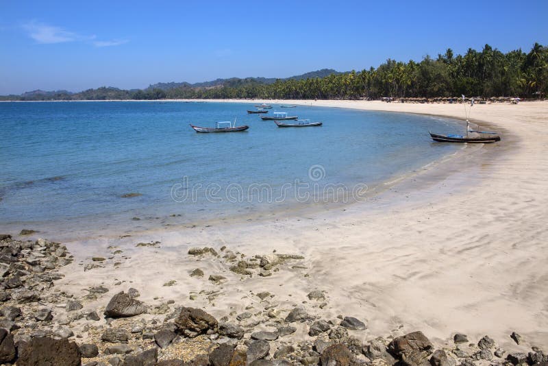 Ngapali Beach - Rakhine State - Myanmar (Burma) Stock Image - Image of ...