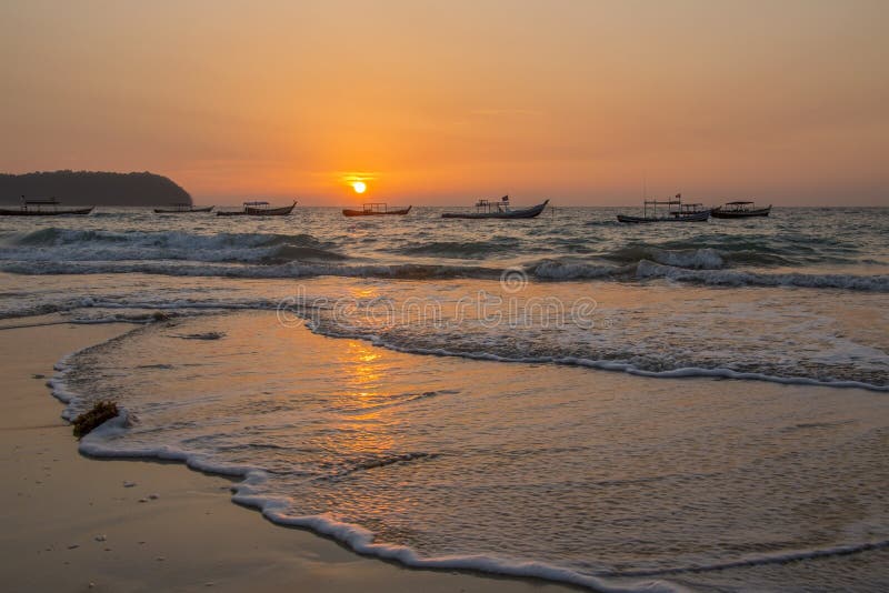 Ngapali Beach - Rakhine State - Myanmar (Burma) Stock Photo - Image of ...