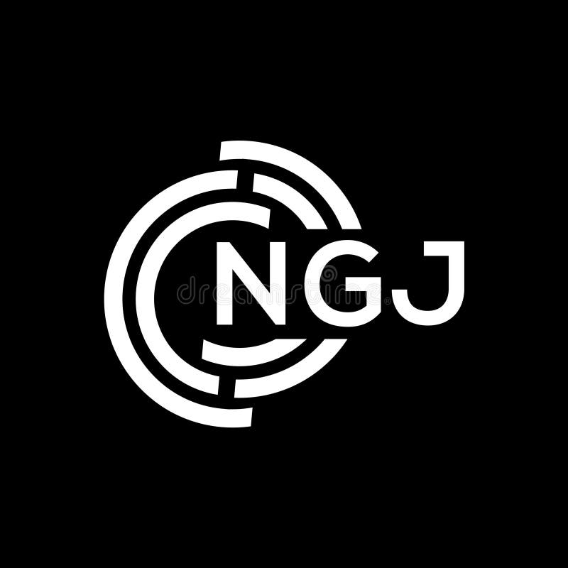 NGJ Letter Logo Design. NGJ Monogram Initials Letter Logo Concept Stock ...
