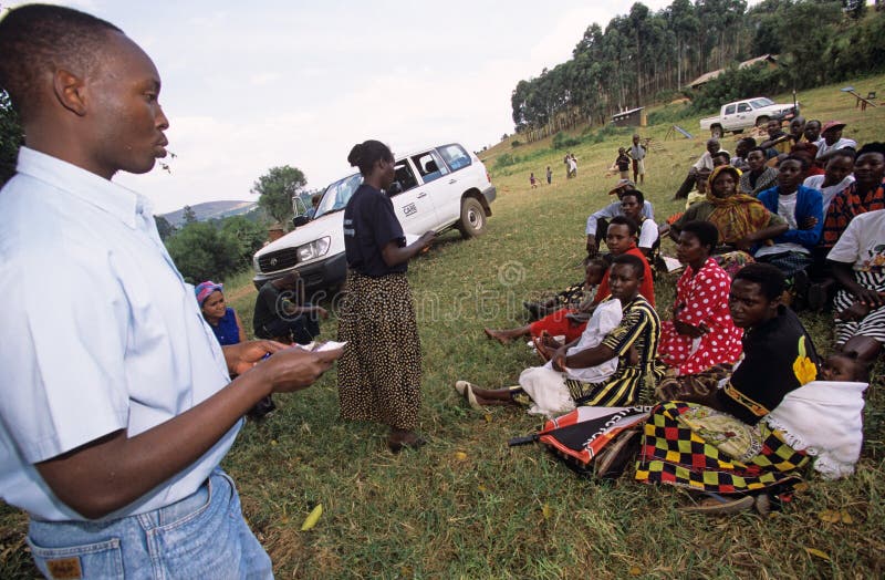NGO CARE workers, Uganda editorial photo. Image of outdoors - 25774566