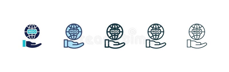 NGO Icon Vector Set on White Background Stock Vector - Illustration of ...
