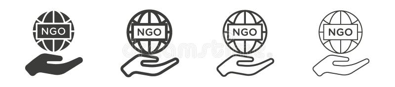 NGO Icon Vector Set on White Background Stock Vector - Illustration of ...