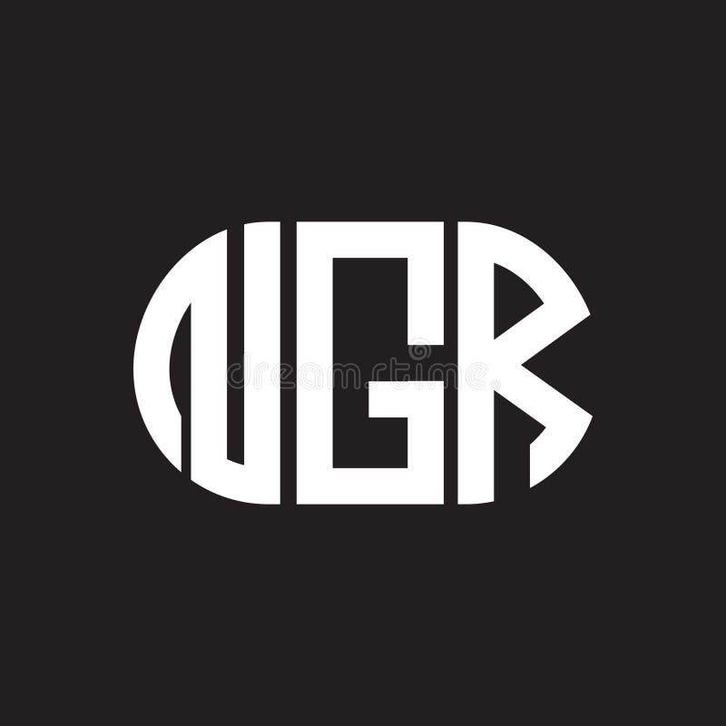 NGR Letter Logo Design on Black Background. NGR Creative Initials ...