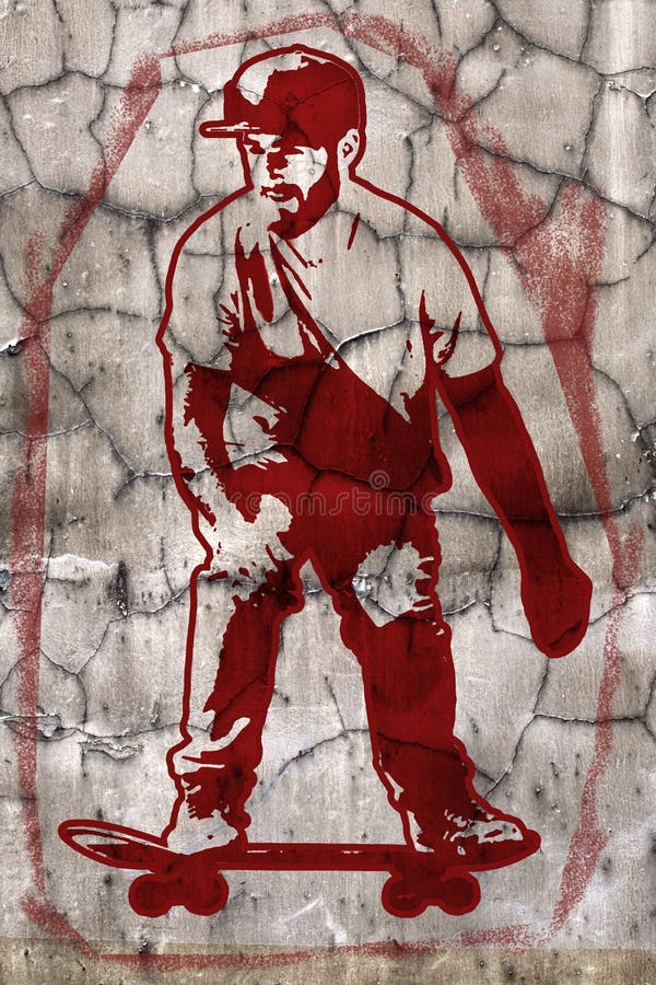 Skateboarder Painted by a Graffiti Artist. Editorial Photography ...