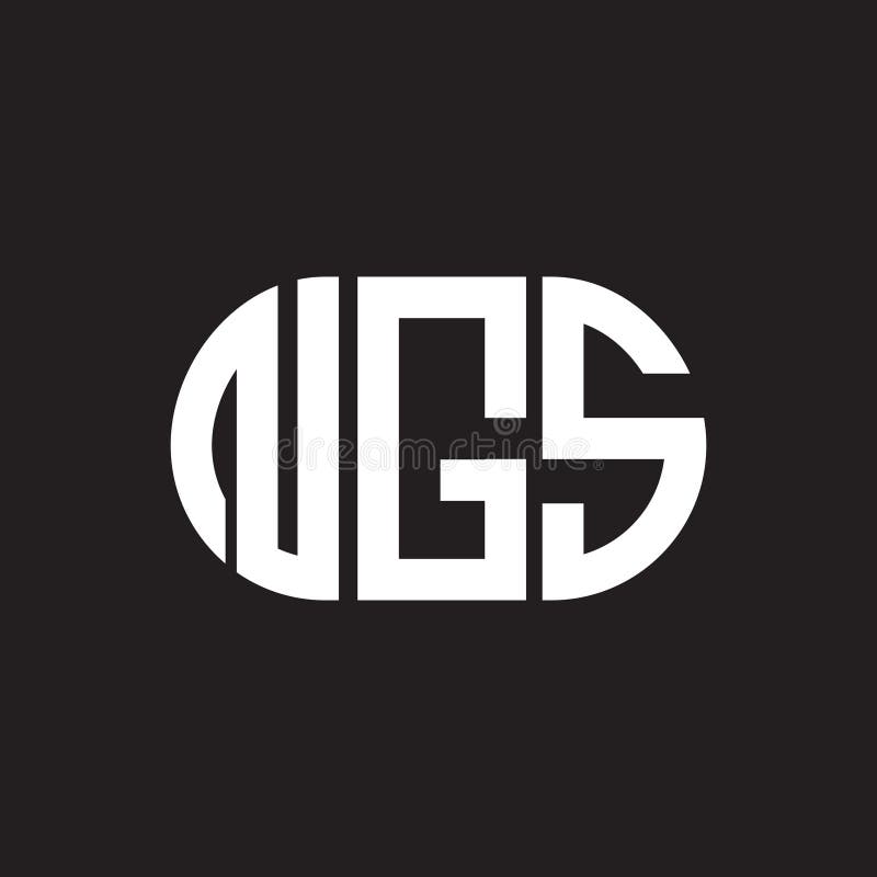 NGS Letter Logo Design on Black Background. NGS Creative Initials ...