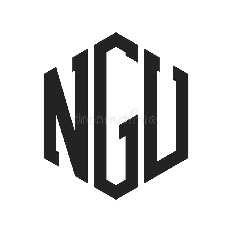NGU Logo Design. Initial Letter NGU Monogram Logo Using Hexagon Shape ...
