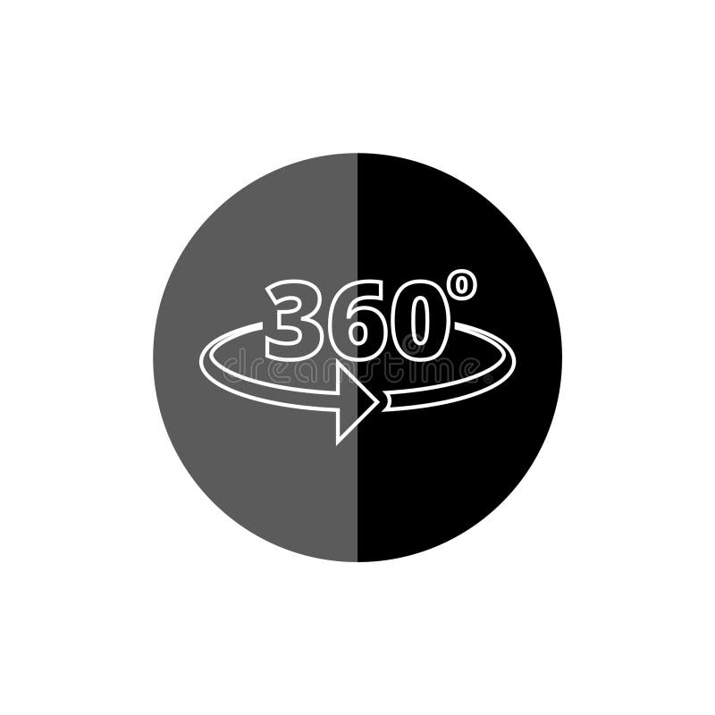 ?ngulo icono de 360 grados ilustración del vector. Ilustración de ...
