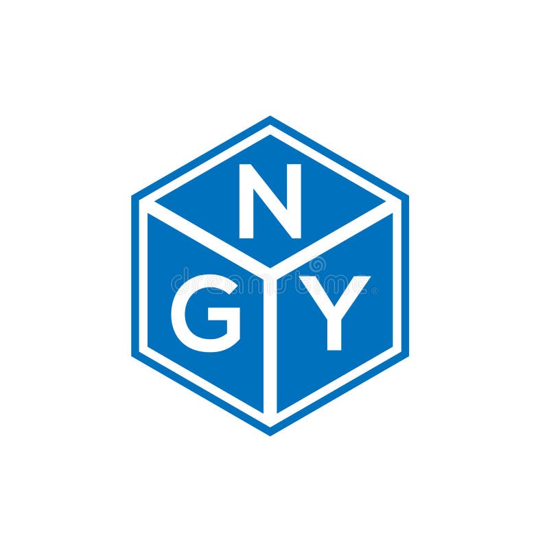 NGY Letter Logo Design on Black Background. NGY Creative Initials ...