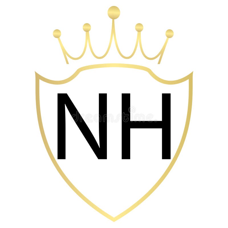 NH Letter Logo Design with Simple Style Stock Vector - Illustration of ...