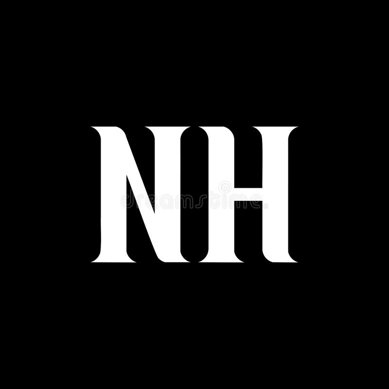 NH N H Letter Logo Design. Initial Letter NH Uppercase Monogram Logo ...