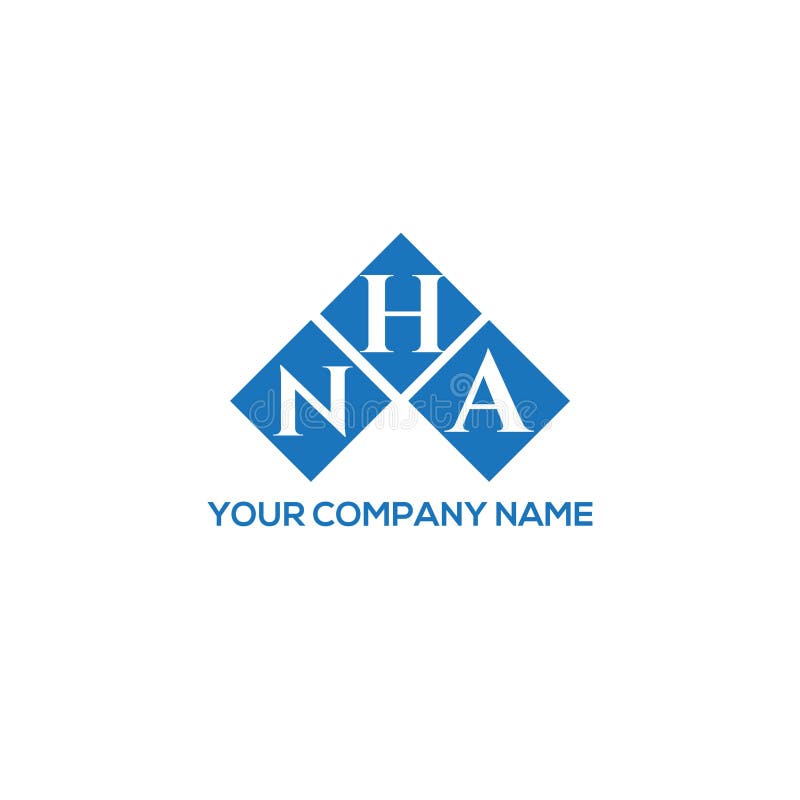 NHA Letter Logo Design on WHITE Background. NHA Creative Initials ...
