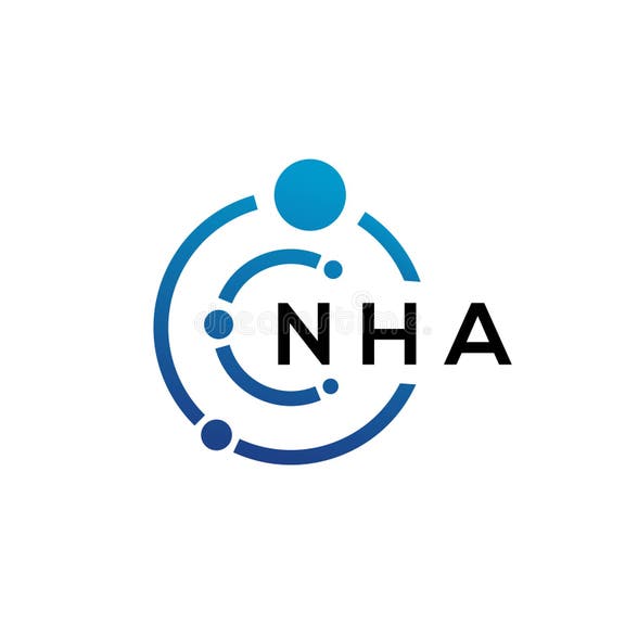 NHA Letter Technology Logo Design on White Background. NHA Creative ...