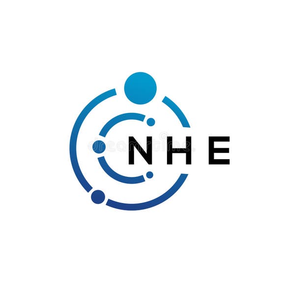 NHE Letter Technology Logo Design on White Background. NHE Creative ...