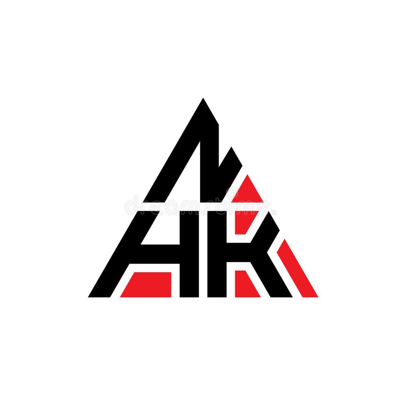 NHK Triangle Letter Logo Design with Triangle Shape. NHK Triangle Logo ...